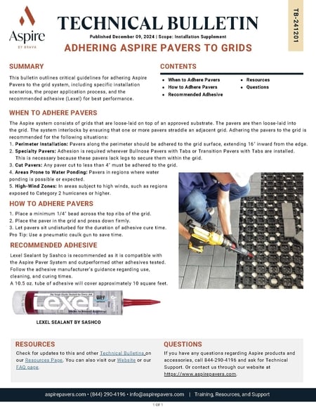 Aspire Paver Accessories | ASPIRE